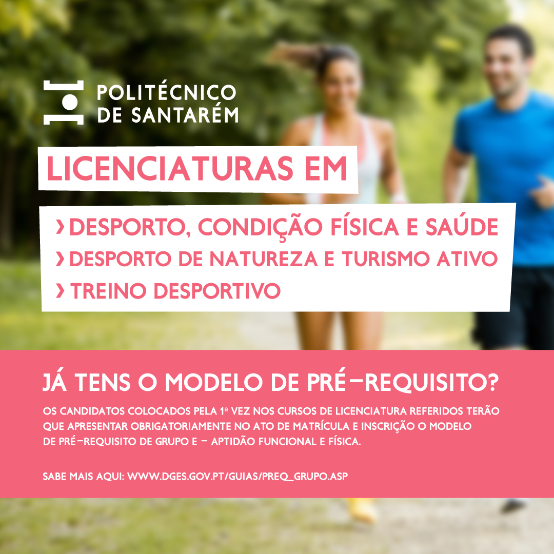 Licenciaturas na Escola Superior de Desporto de Rio Maior – Pré ...