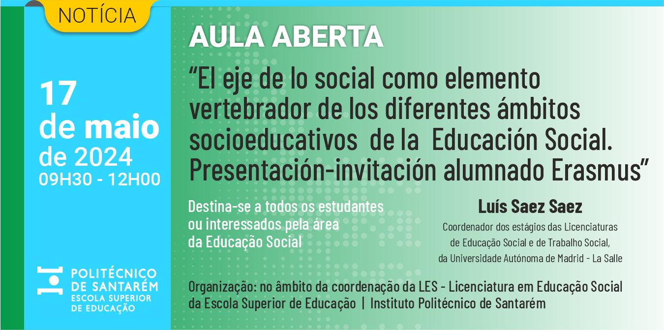 ESES • Aula aberta “El eje de lo social como elemento vertebrador de ...